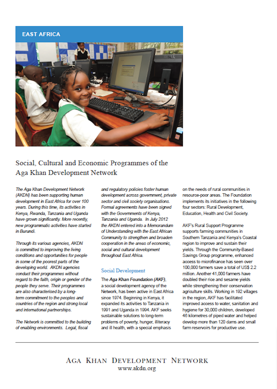 Aga Khan Development Network in East Africa - AKDN