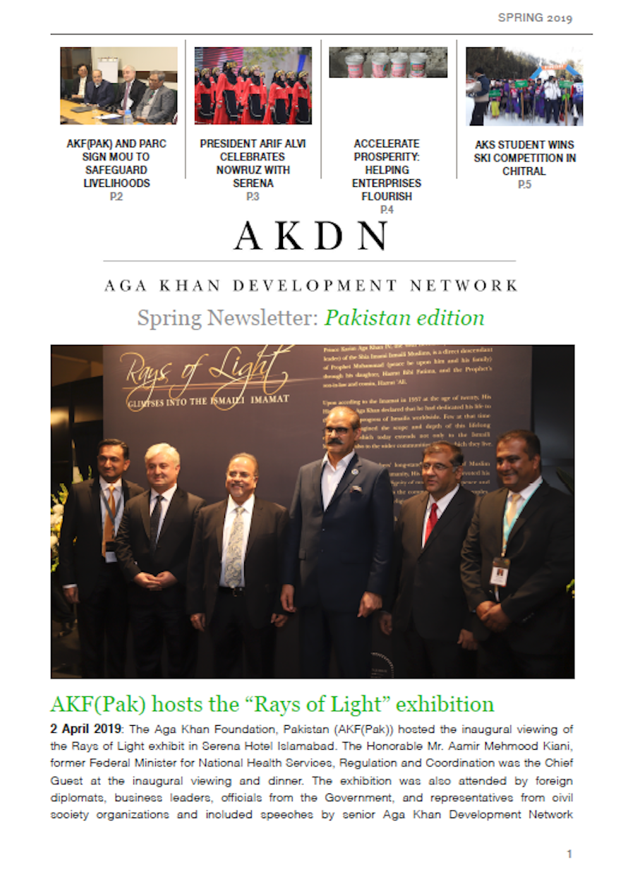AKDN Spring Newsletter: Pakistan Edition (2019) - AKDN